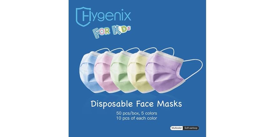 Hygenix Kids Disposable Masks (50 count)
