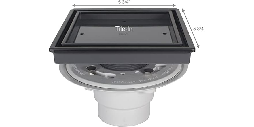 QM Tile-In Center/Square Shower Drain