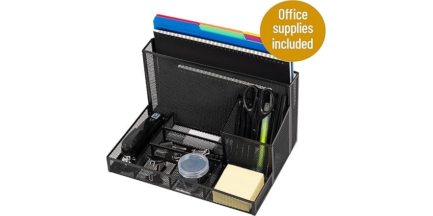 Mind Reader Desktop Organizer Black