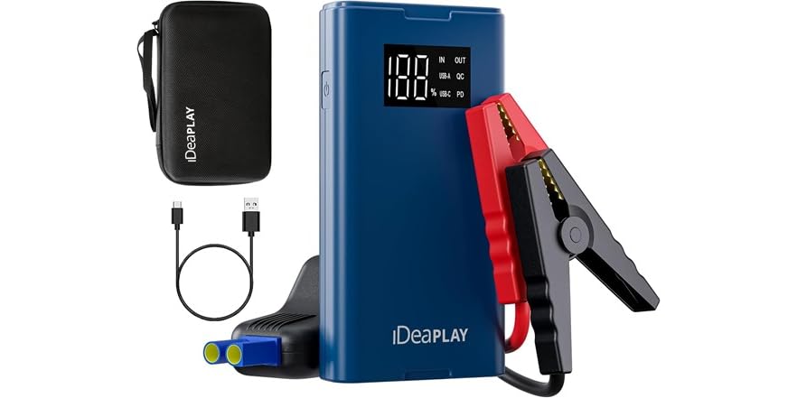 IDEAPLAY J8 1500A Car Jump Starter - Pick Color