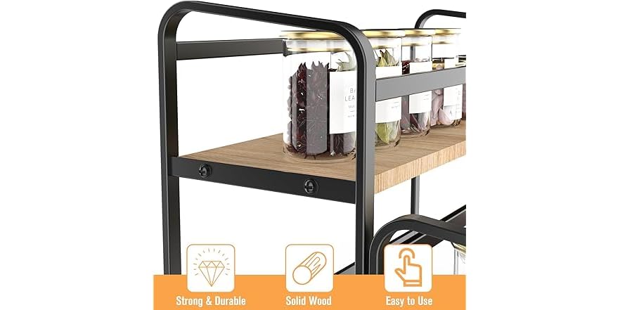TISEMENT Spice Rack Organizer for Countertop , 3-Tier Magnet