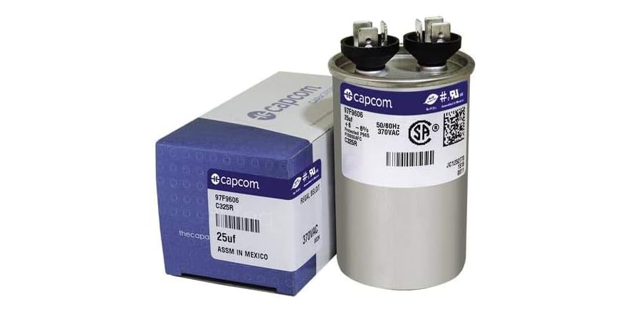 25 uf MFD 370 VAC Round Run Capacitor