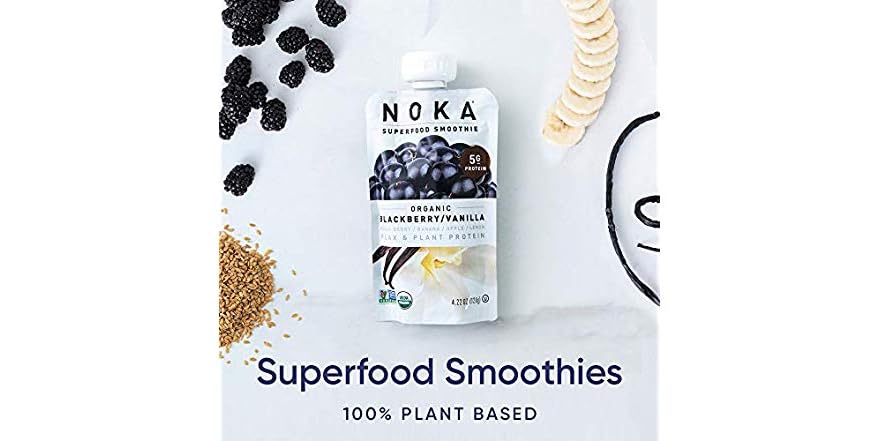 NOKA Superfood Pouches (Blackberry Vanilla) 12 Pack