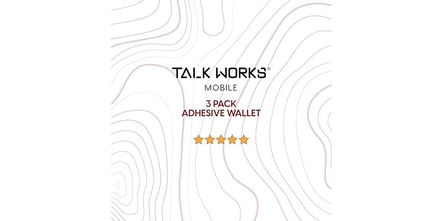 (3 Pack) TalkWorks Adhesive Phone Credit Card Holder/Wallet