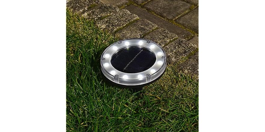 4-Pack Bliss Outdoors Solar Disc Lights