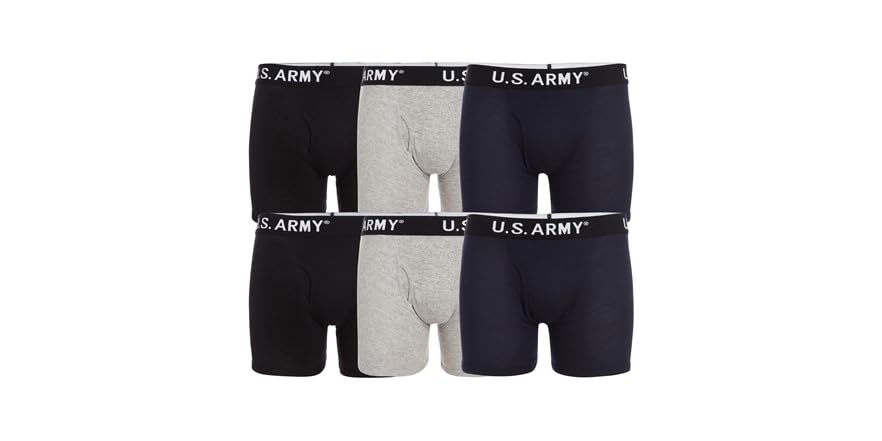 U.S. Army Men's Boxer Briefs 6-Pack