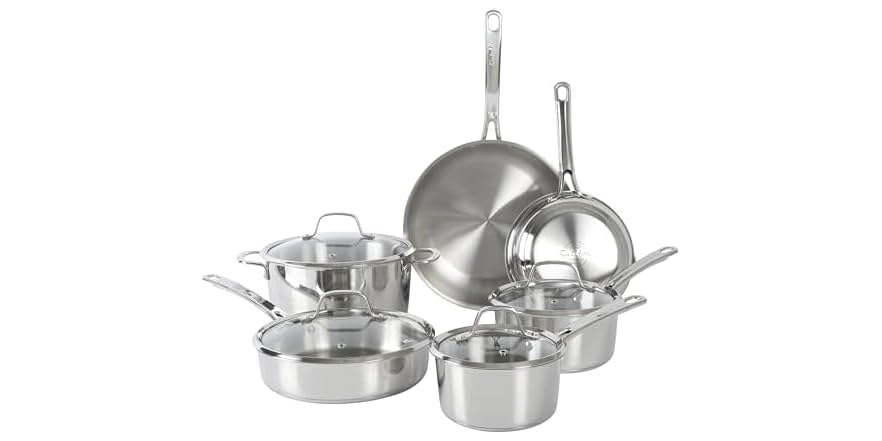 Sur La Table 10 Piece Stainless Steel Cookware Set (Open Box)