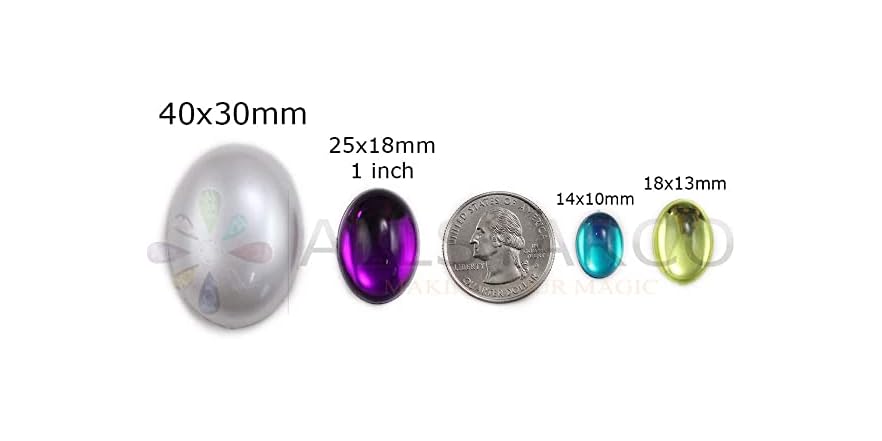 Oval Flat Back Frosted Jewels