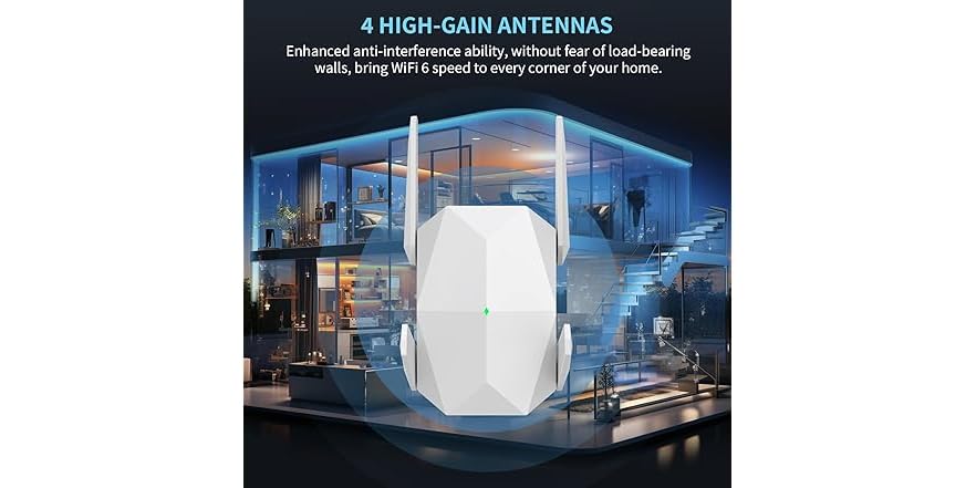 ingabis 2025 AX3000 WiFi 6 Range Extender, WiFi Extender
