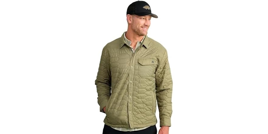 HUK Mens Scale Shacket, Small