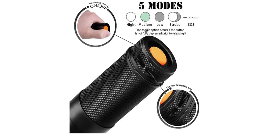 Elite 800 Lumen Tactical Flashlight 2-Pack