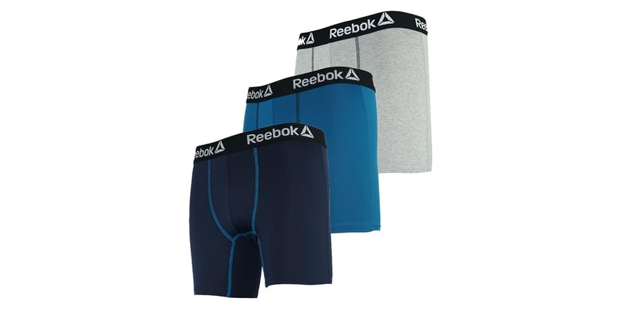 Reebok Men's Performance Boxer Briefs 3-Pack