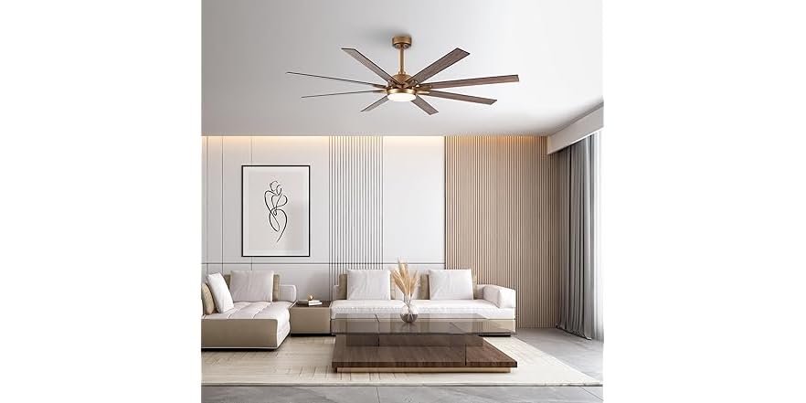 Parrot Uncle 65" F8261-PU Large Ceiling Fan with Light