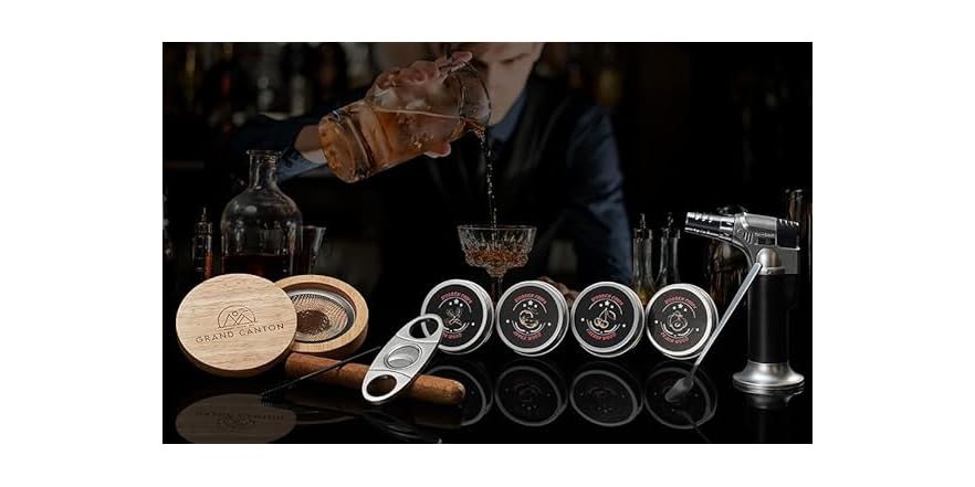 Whiskey Cocktail Kit with Torch-4 Flavor