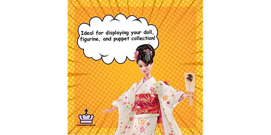 Kaiser Doll Stand, Black, 8"-12" Dolls (6 pcs)