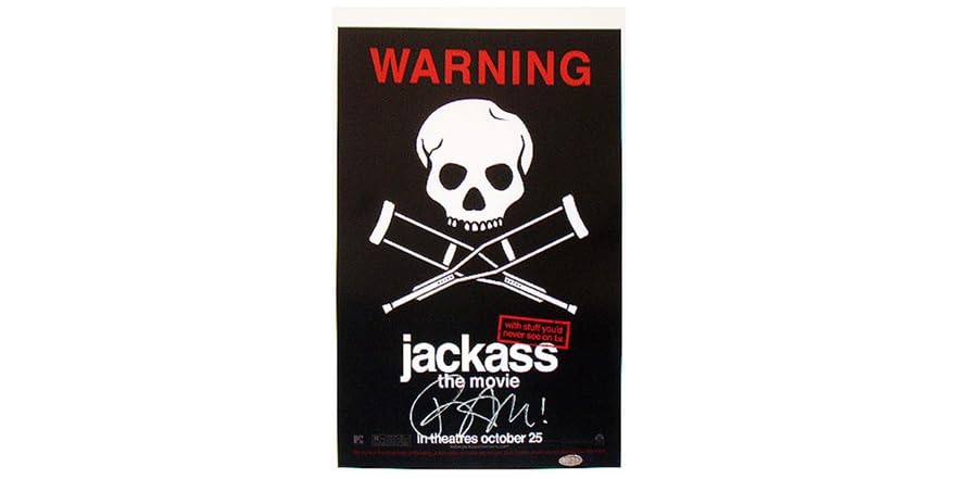 Bam Margera Signed Jackass Poster