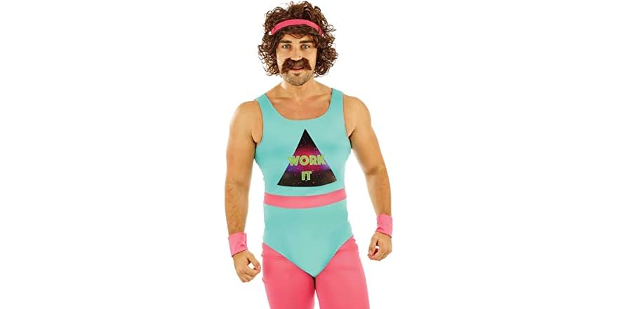 Mens 80s Fitness Instructor Costume
