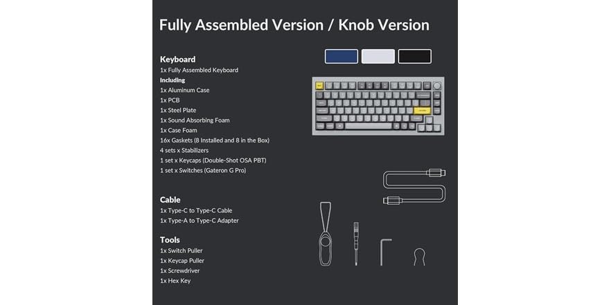 Keychron Q1 RGB Wired Custom Mechanical Keyboard