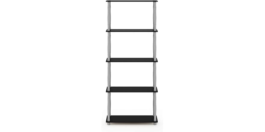 Furinno 5-Tier Display Rack Black/Grey