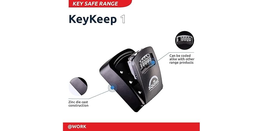 Squire Squire Key Safe Box - 4 Wheel Combinati