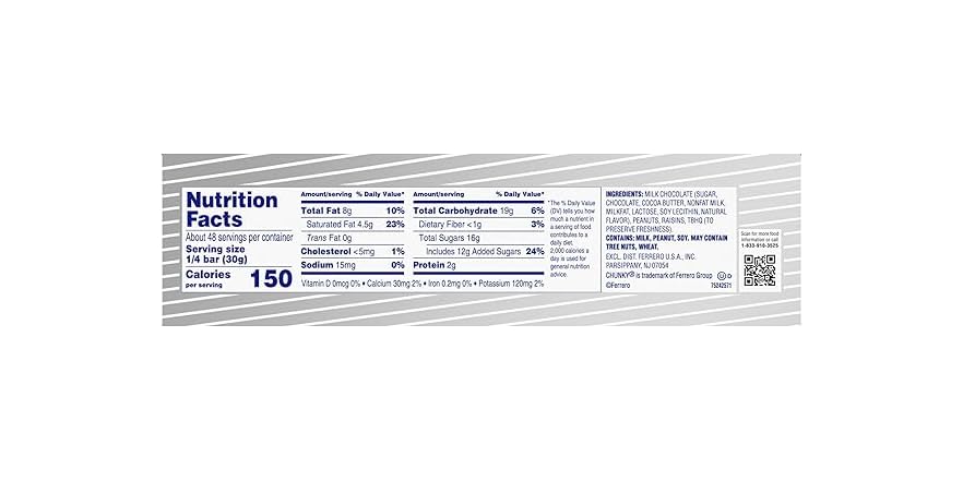 (12 Count) Chunky Giant Milk Chocolate Candy Bar