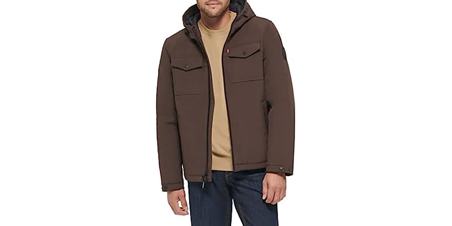 Levi's Men's Soft Shell Hooded Jacket