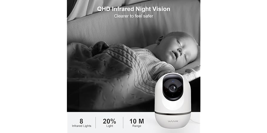 WUUK 4MP Indoor Pan Tilt Security Camera