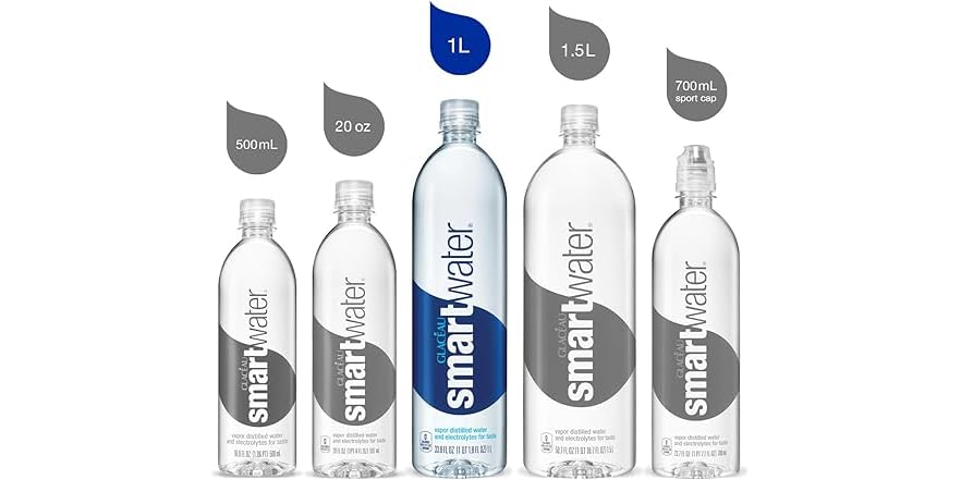 smartwater premium water bottles,, 6 Pack