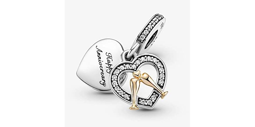 Pandora 799322C01 Two-tone Happy Anniversary Dangle Charm (Open Box)