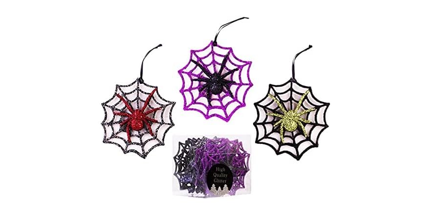 12 Pieces 4 inch 3D Spider Ornaments