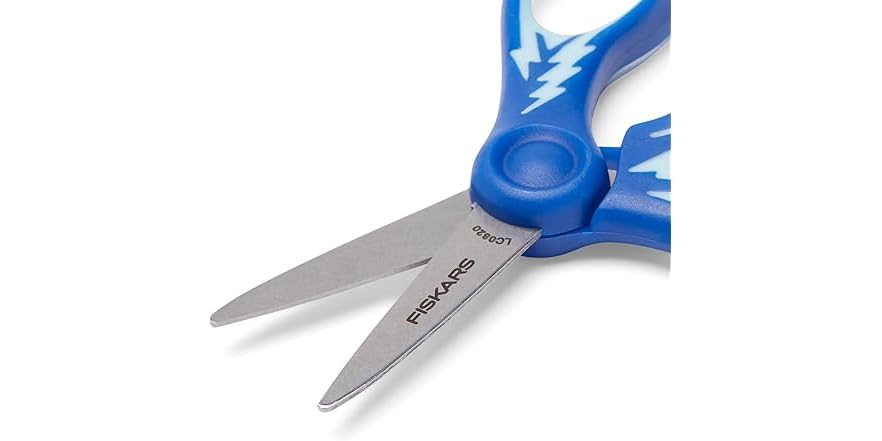 Fiskars 5" SoftGrip Pointed-Tip Scissors, Blue