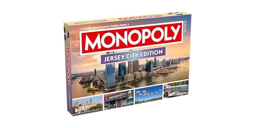 Monopoly Board Game Jersey City NJ Edition