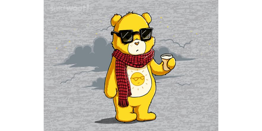 Couldn't Care Less Bear Long-Sleeve Tee