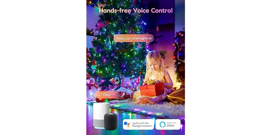 Smart Christmas Twinkle String Lights 168ft