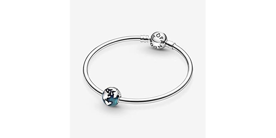 Pandora 799429C01 PANDORA Blue Globe Clip Charm Sterling (Open Box)