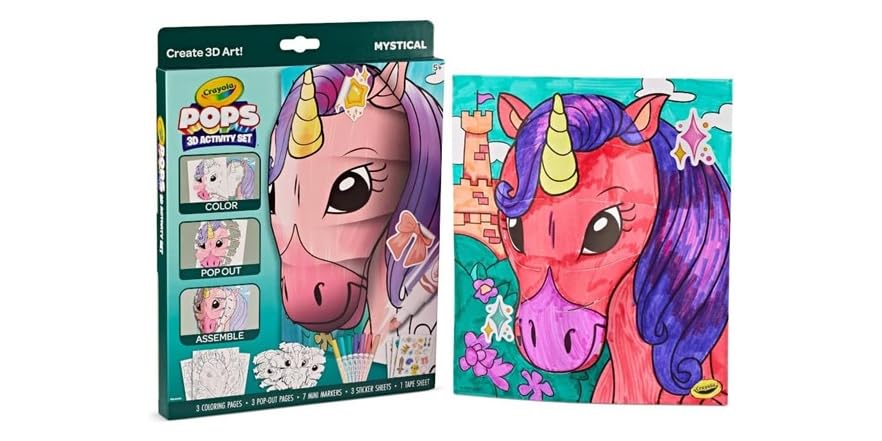 Crayola POPs 3D Kids Art Set, Mystical