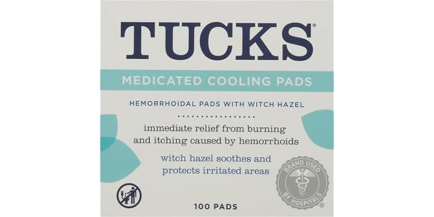 TUCKS Medicated Cooling Pads, 100 Count
