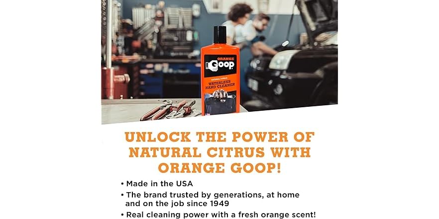 GOOP Orange Liquid Waterless Hand Cleaner