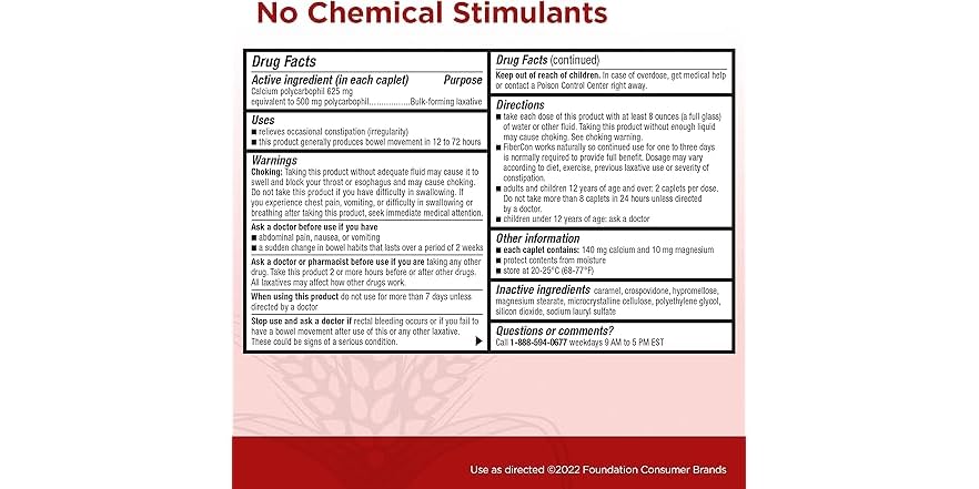 FiberCon Fiber Therapy Caplets 140ct