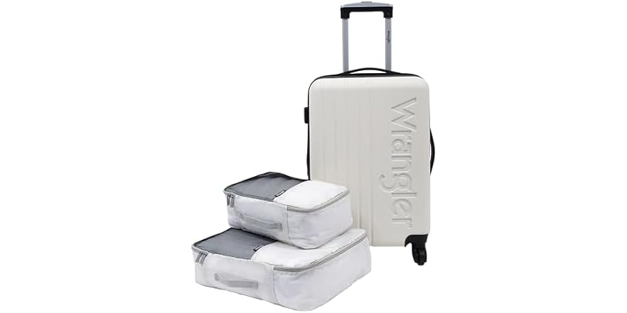 Wrangler Luggage Set, Beige, 20" Carry-On