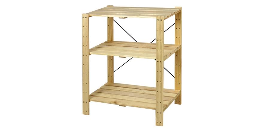 Pine Solid Wood 3 Tier Shelf