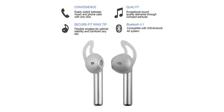 Replay Audio True Link Sport WingTip Wireless Earbuds