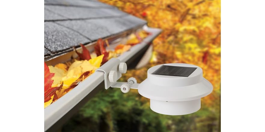 Triple Mount Solar Gutter Lights, 2 packs