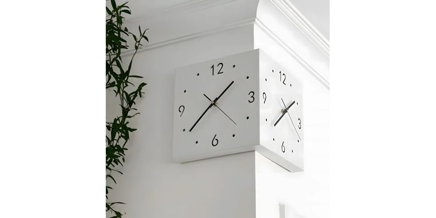 Backlit Corner Clock White (Open Box)