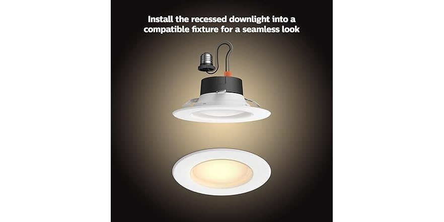 Philips Hue Smart Recessed 5/6 Inch LED Downlight, 4 Pack