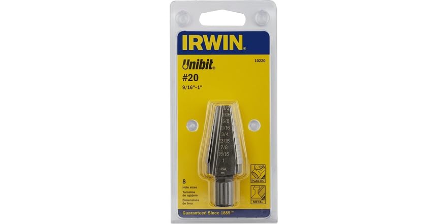 Irwin Unibit 9/16" to 1" Step Drill Bit
