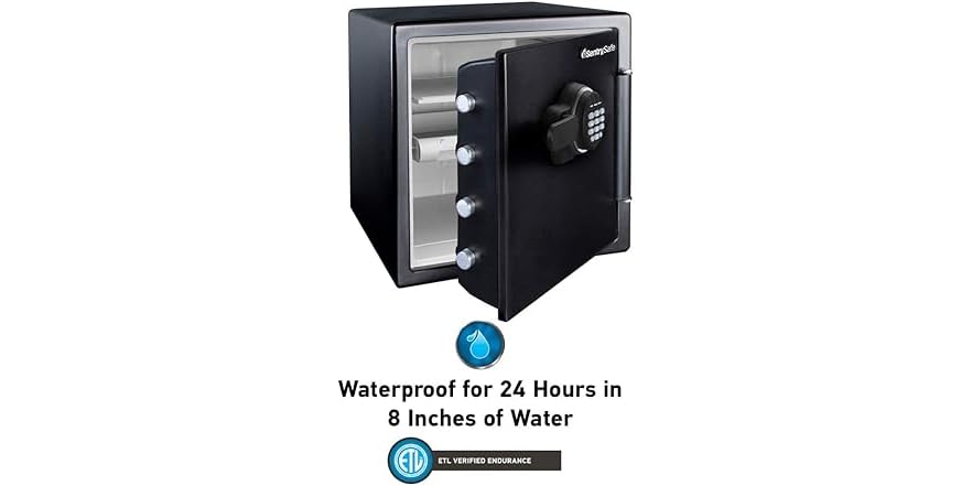 SentrySafe Black Steel Home Safe with Digital Keypad Lock