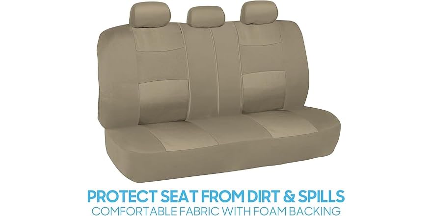 BDK Tan Trim Black Car Seat Covers