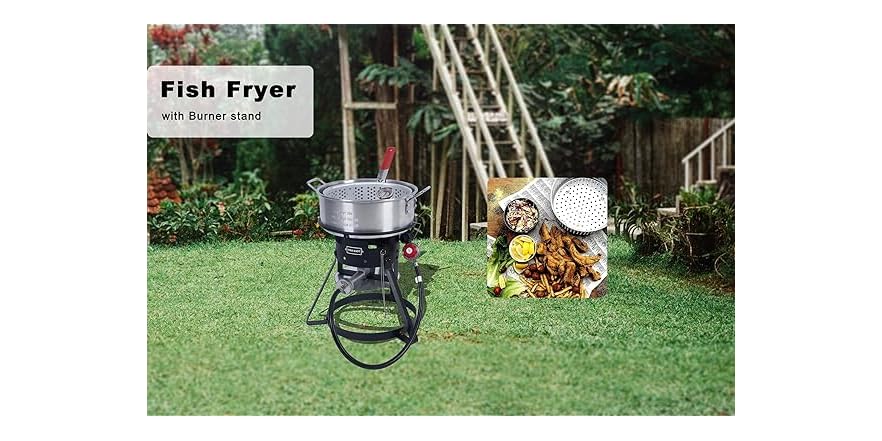 Fire Riot 10QT Fish Fryer Silver
