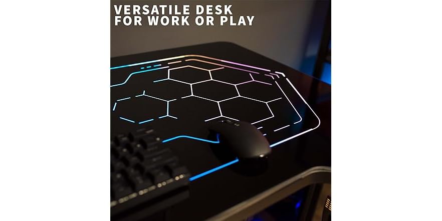 VIVO 48"x24" Gaming Desk w/RGB Lighting